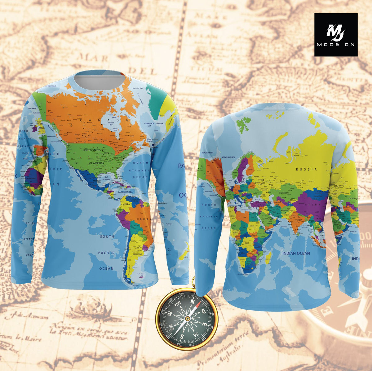 Limited Edition World MAP Jersey and Jacket #01 – Mode On Shop